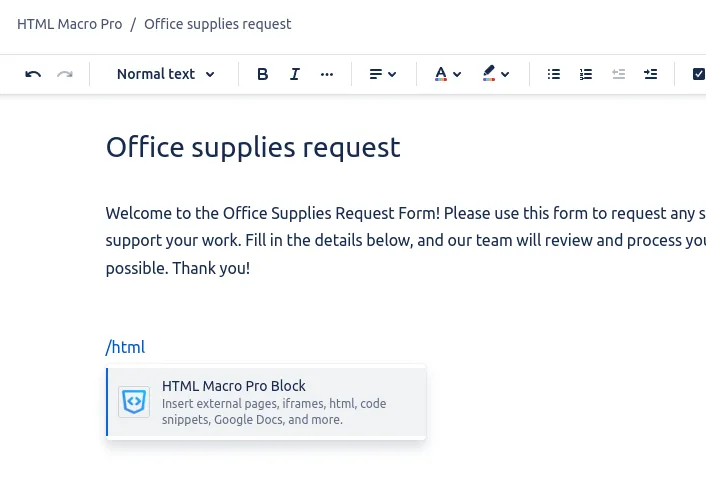 HTML Macro Pro for Confluence documentation | OST Labs